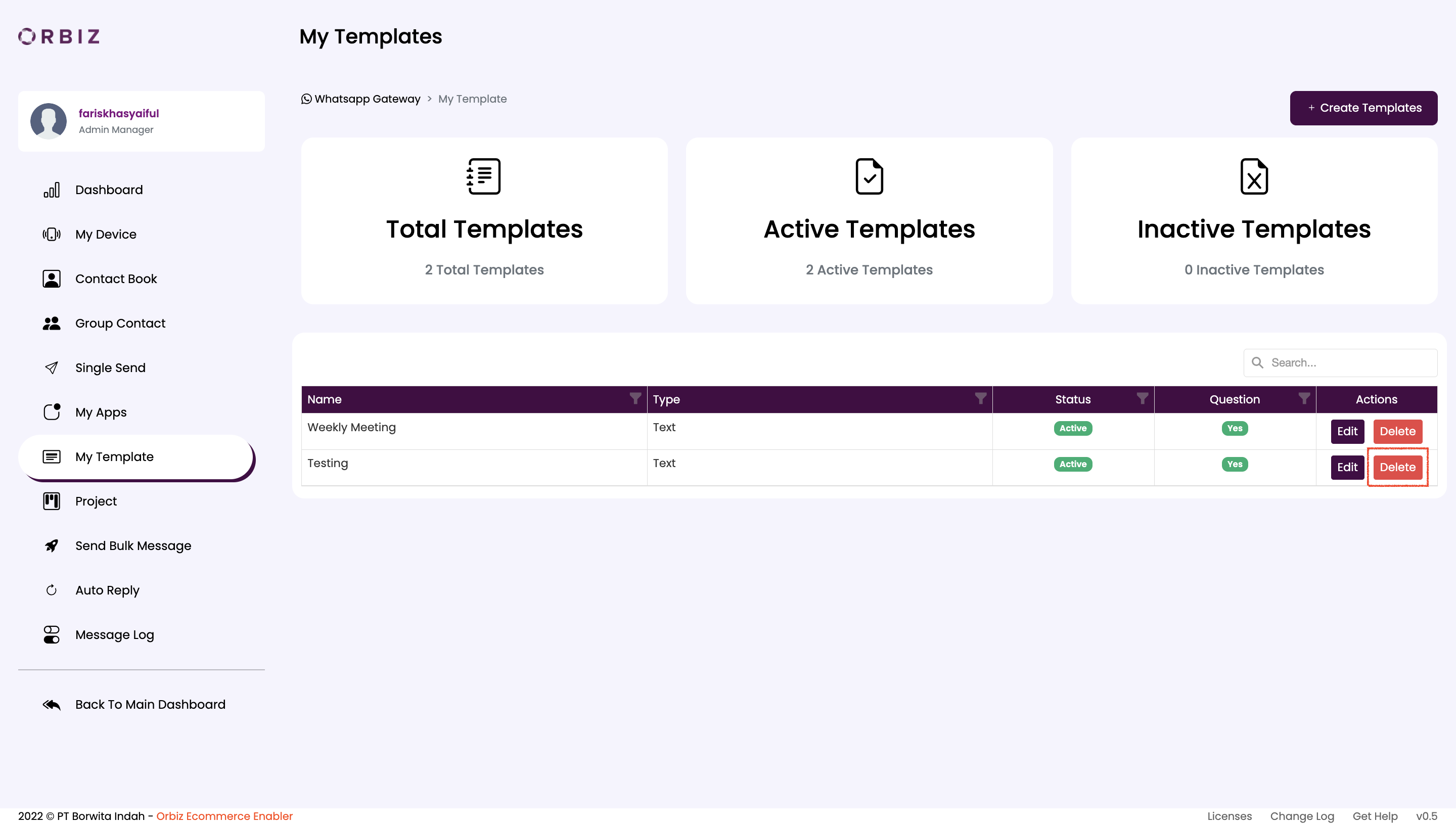My Template | Orbiz Documentation